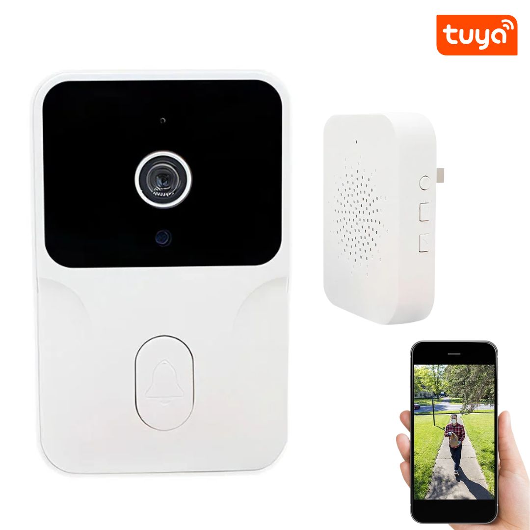 Timbre Inteligente Tuya con Cámara 480P y Wi-Fi | Audio Bidireccional ...