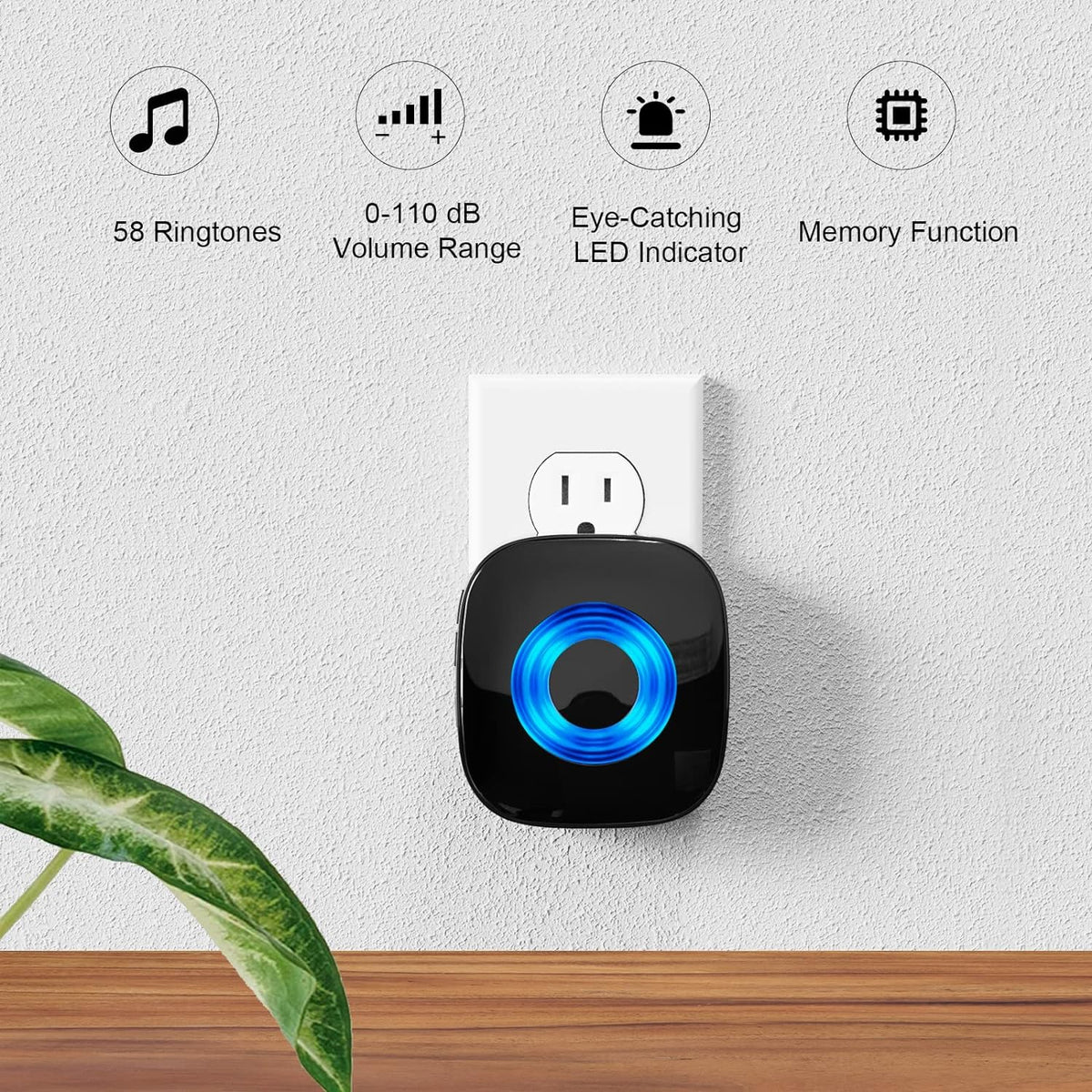 Timbre de puerta inalámbrico: 2 transmisores y 3 receptores– LA CASA ...